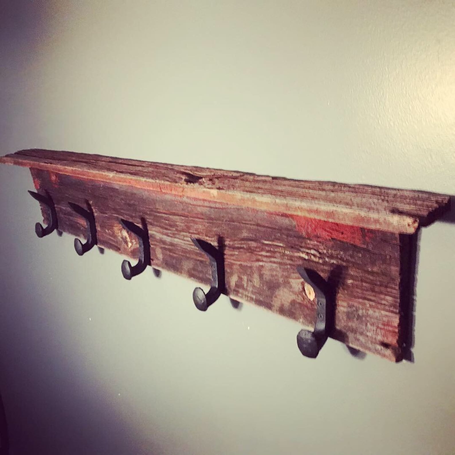 Railroad Spike Coat Rack Reclaimed Barnwood Coat Rack Rustic - Etsy