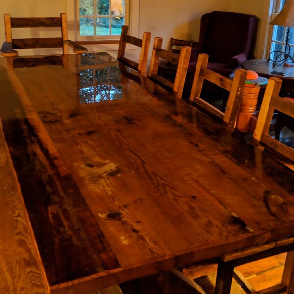 Rustic Dining Table - Etsy