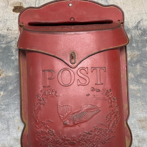 Bird Post Box, Letter Mail Drop Box, Rustic Display Mailbox, Tin ...
