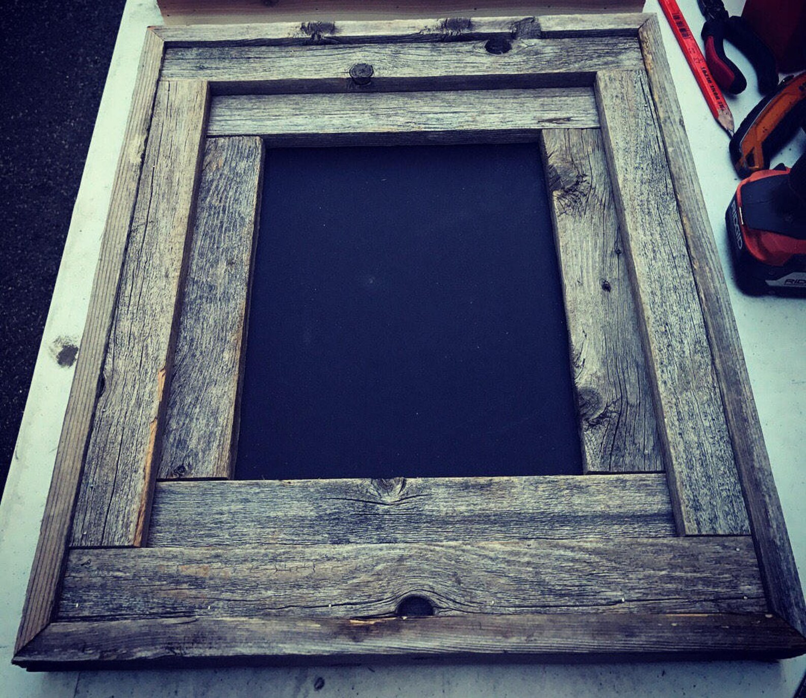 Weathered Gray Rustic Handmade Picture Frame Display Natural | Etsy