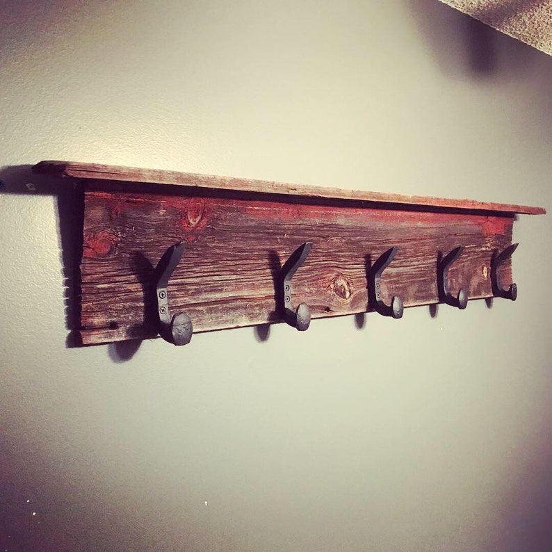 Railroad Spike Coat Rack Reclaimed Barnwood Coat Rack Rustic - Etsy