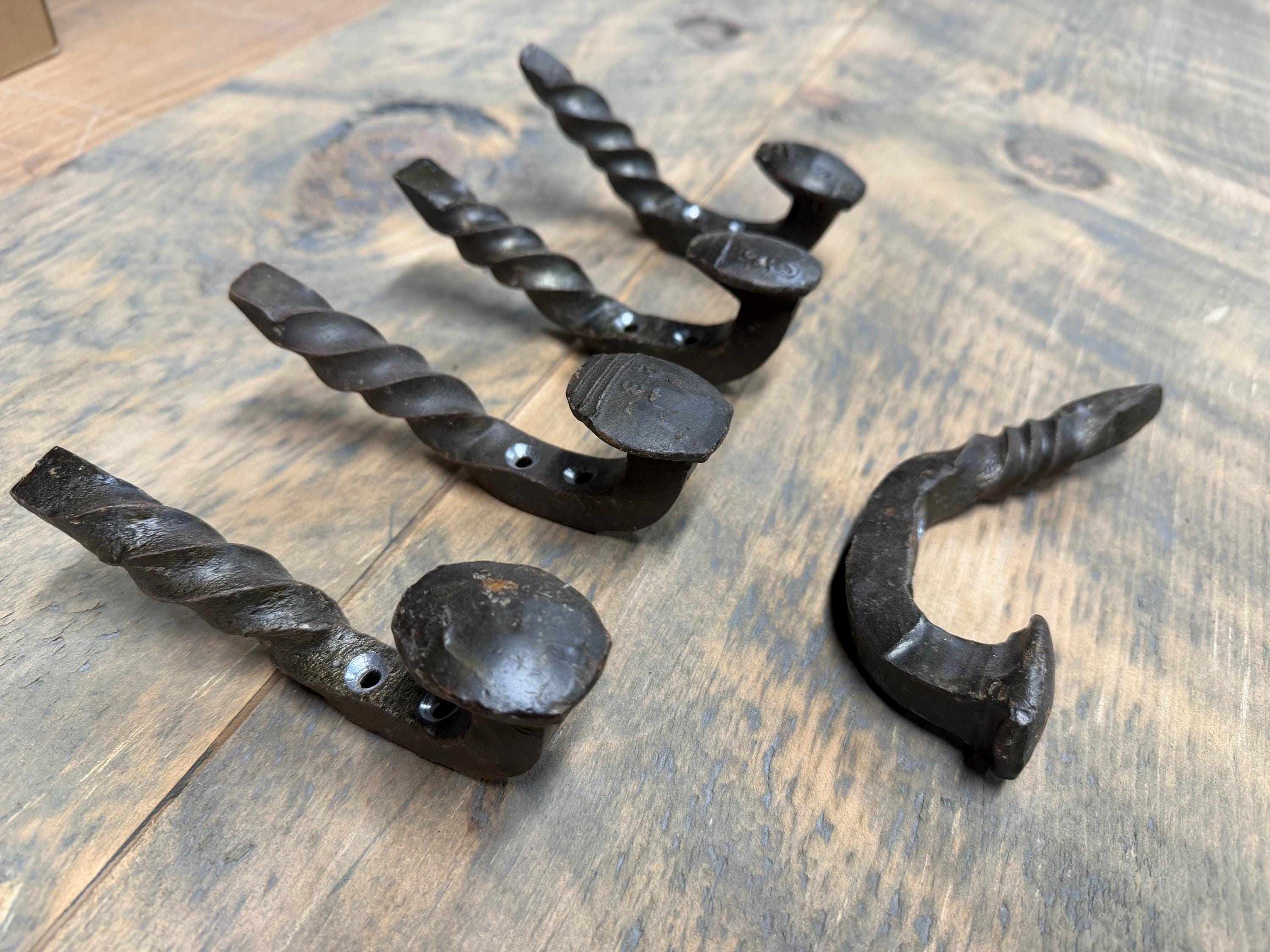 Reclaimed Twisty Railroad Spike Hanger Hook, Rustic Home Decor - Etsy