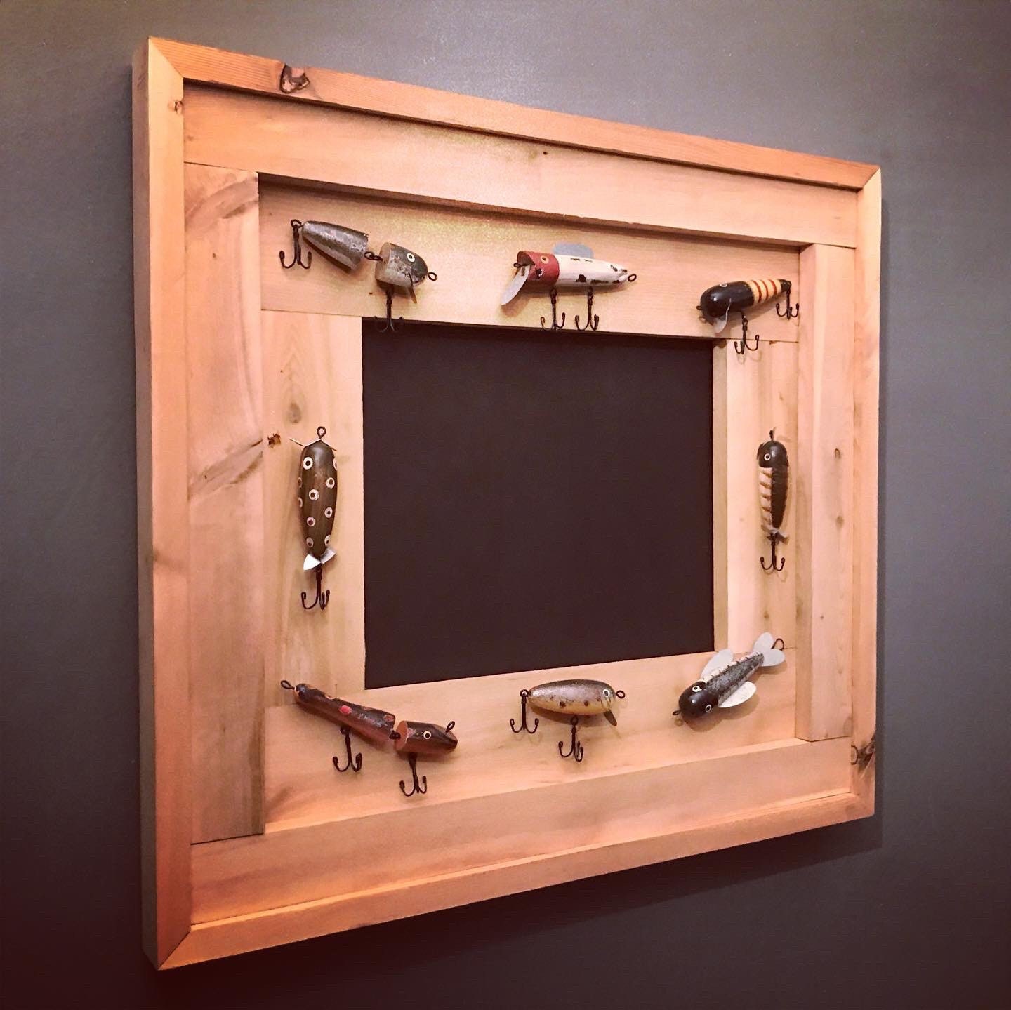 Rustic Lure Frame Handmade Fish Lure Folk Art Fish Lure | Etsy