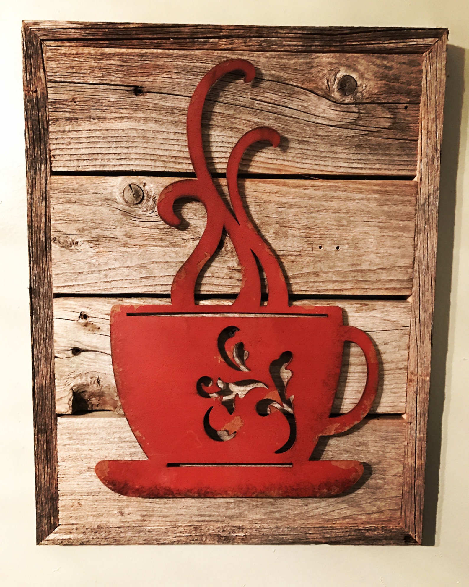 Rustic Coffee Cup, Coffee Decor, Rustic Kitchen Decor, Coffee Shop ...