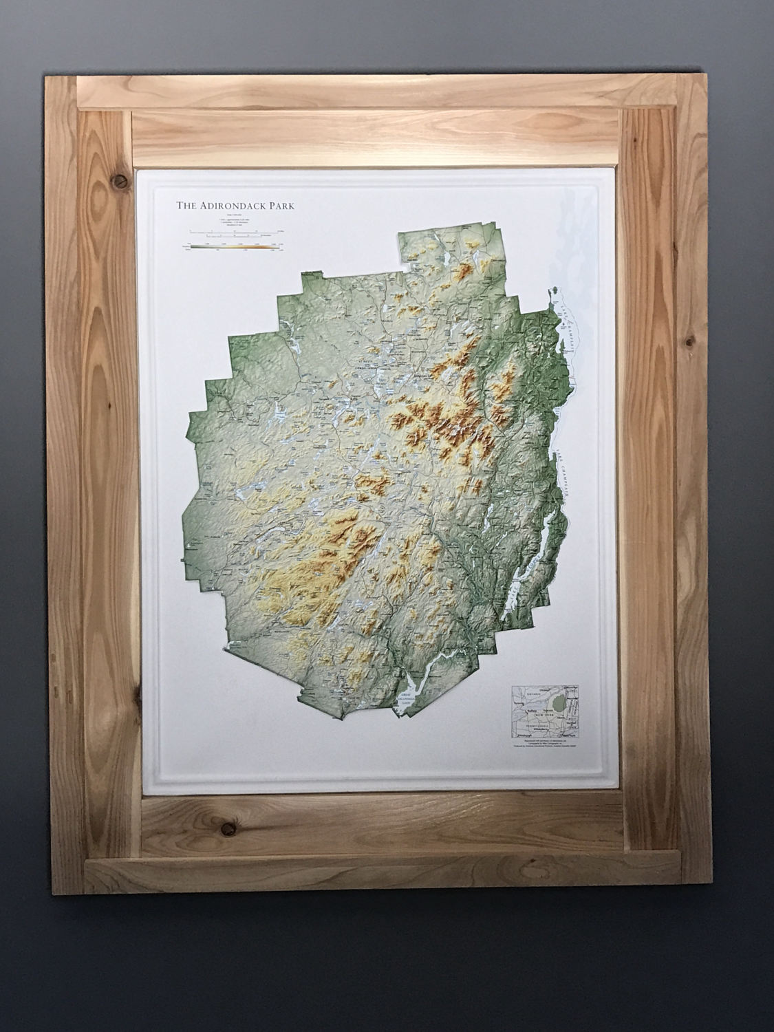 Adirondack Park Map Adirondack Park Adirondack Park 3d Map | Etsy