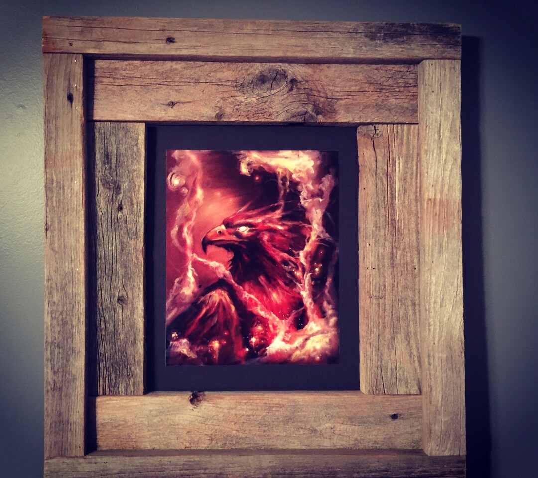 Rustic Picture Frame, Reclaimed Wood, Weathered Gray, North American ...