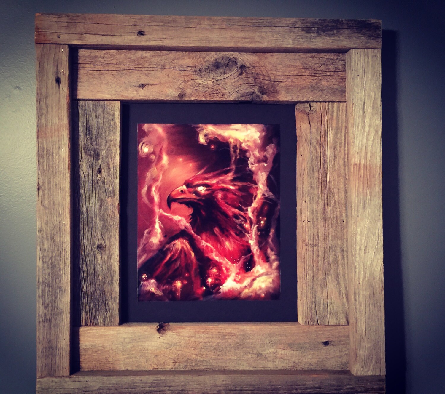 Rustic Picture Frame Reclaimed Wood Weathered Gray North - Etsy