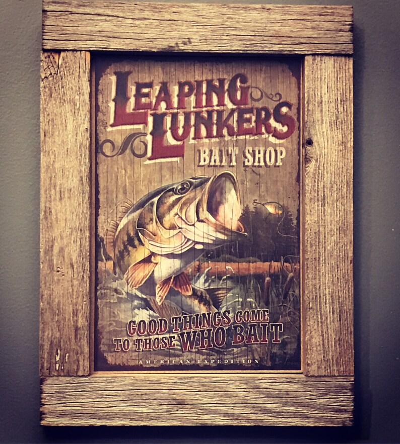 Leaping Lunkers Bait Shop American Expedition Rustic | Etsy