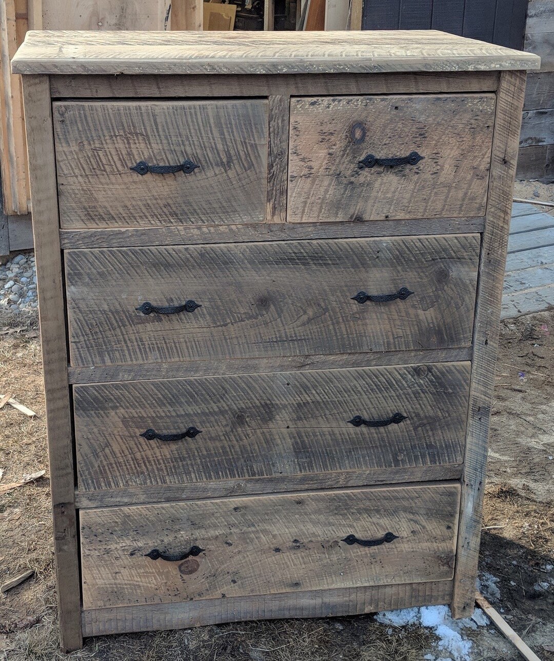 Reclaimed Rustic Barnwood Dresser, Reclaimed Distressed Rustic Barnwood ...
