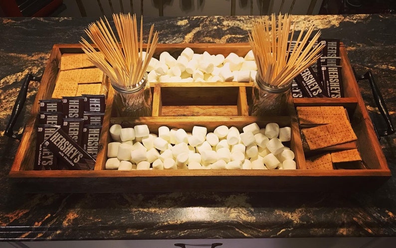 2 Tone Reclaimed Wood Smore Station Smore Board Smore - Etsy
