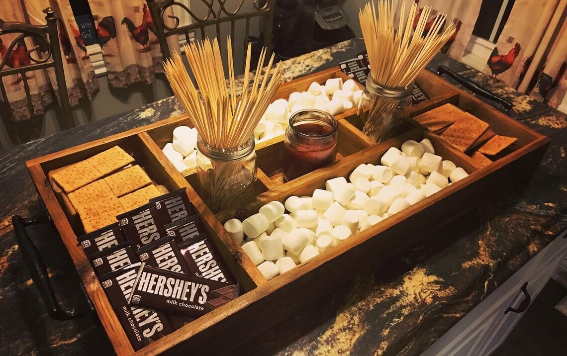 2 Tone Reclaimed Wood Smore Station Smore Board Smore - Etsy