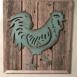 Rooster Decor, Tin Rooster, Rustic Decor, Rooster, Housewarming Gift ...