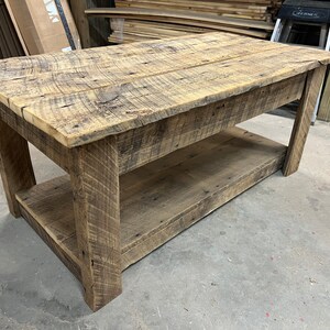 Rustic Reclaimed Barnwood Coffee Table, Distressed Sofa Table - Etsy