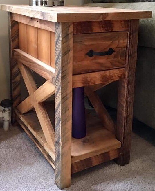 Reclaimed Rustic Barnwood Nightstand Nightstands Reclaimed - Etsy