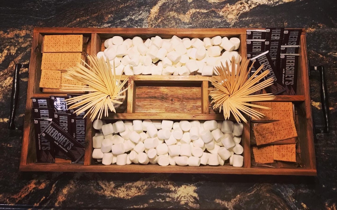 2 Tone Reclaimed Wood Smore Station Smore Board Smore - Etsy