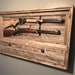 Rustic Dual Gun Rack W/ Ammo Storage, Reclaimed Wood Gun Rack, Railroad ...
