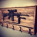 Rustic Gun Rack, Coat Rack, Hat Rack, Reclaimed Wood, Railroad Spikes ...