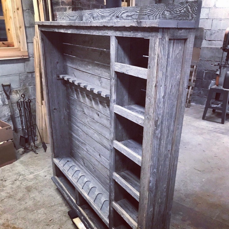 Rustic Reclaimed Gun Rack Display Primitive Gun Rack Display | Etsy