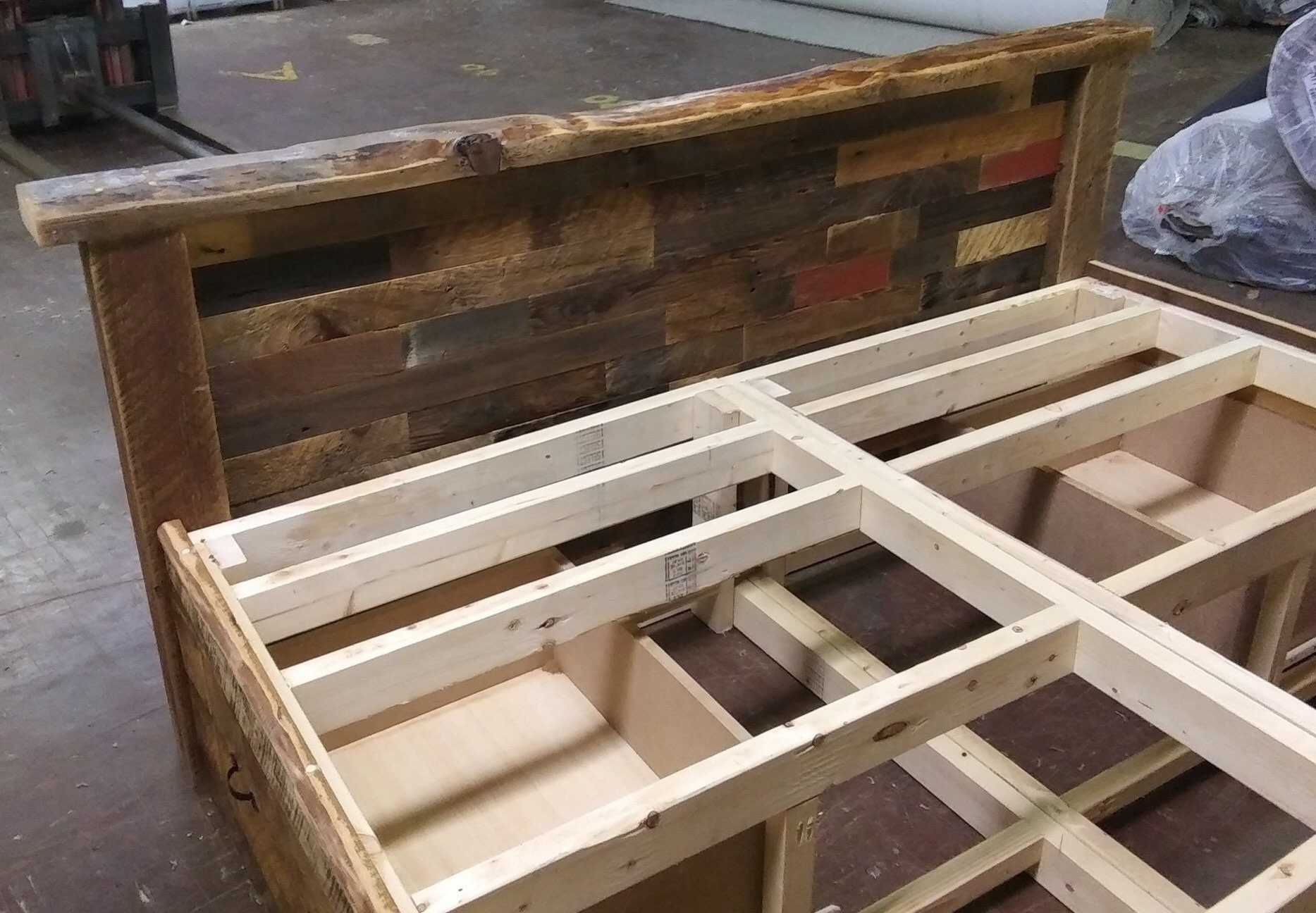 Reclaimed Rustic Barnwood Storage Bed Reclaimed Rustic - Etsy