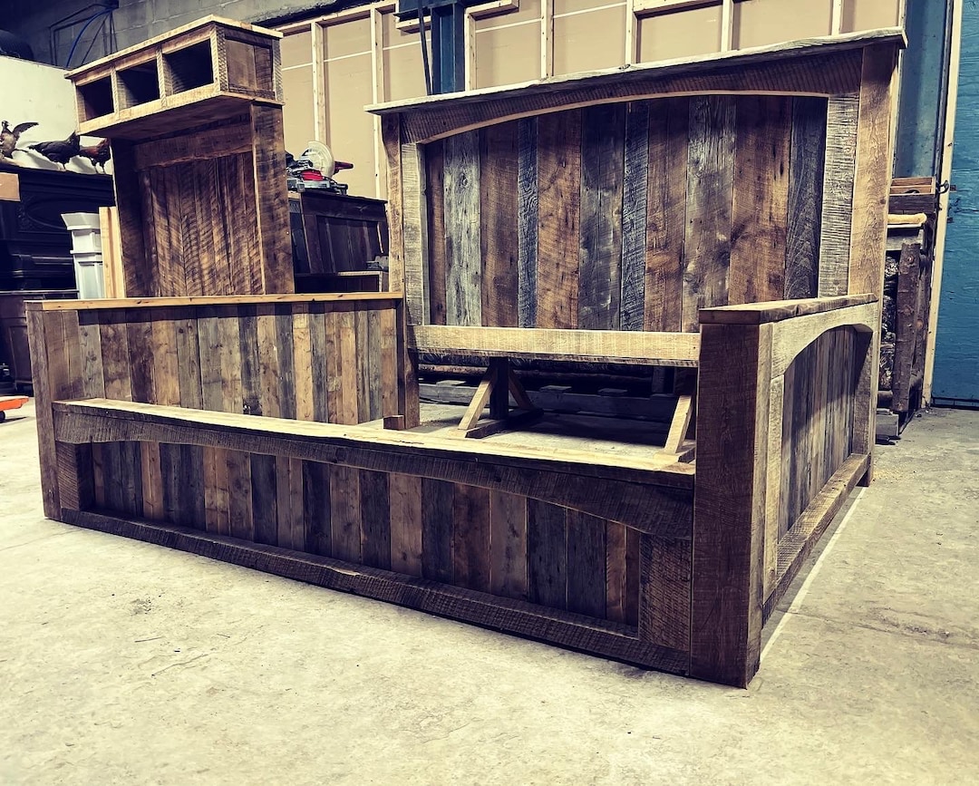 Reclaimed Rustic Barnwood Daybed, Reclaimed Distressed Rustic Bedroom ...