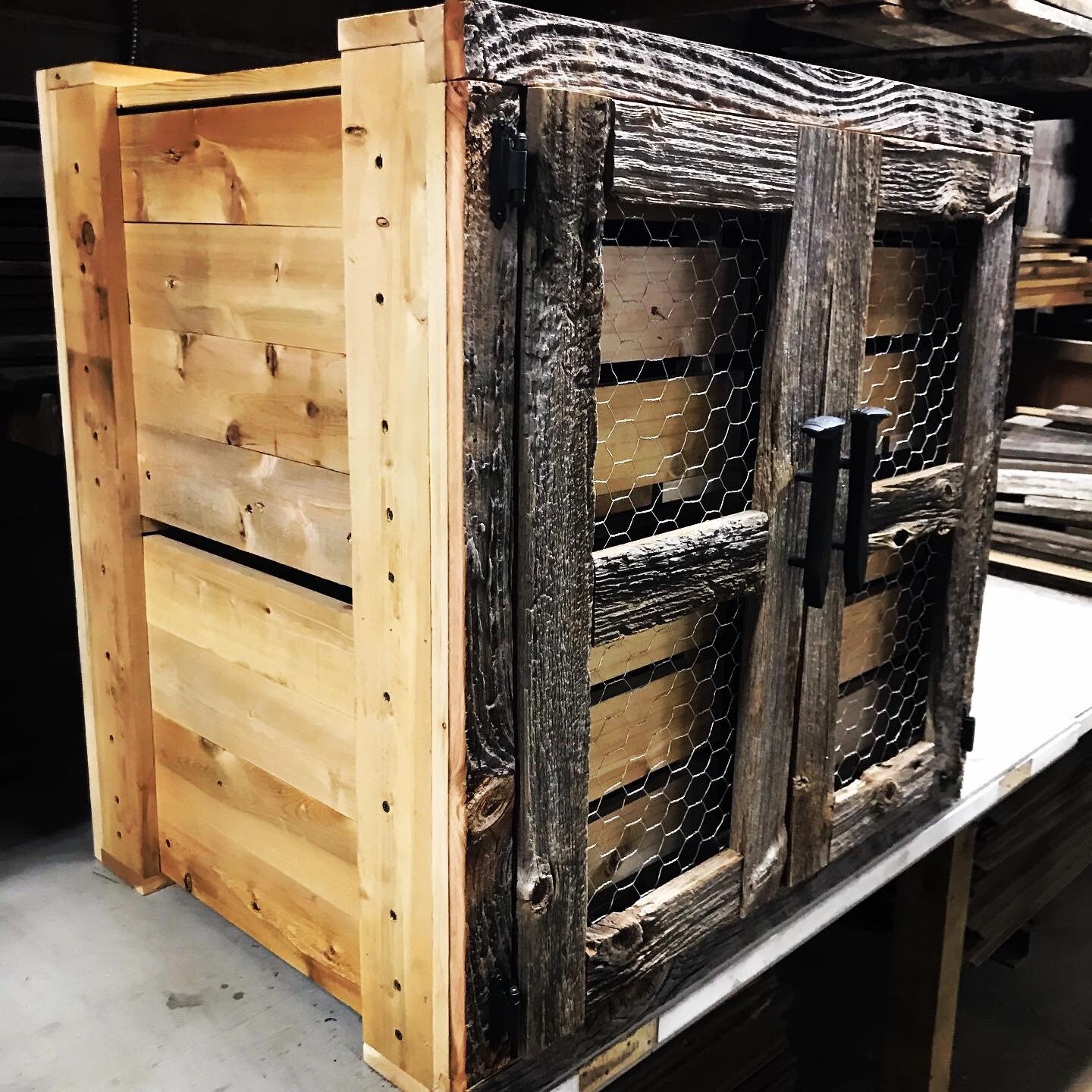 Reclaimed Rustic Barnwood Produce Cabinet Reclaimed Barnwood - Etsy