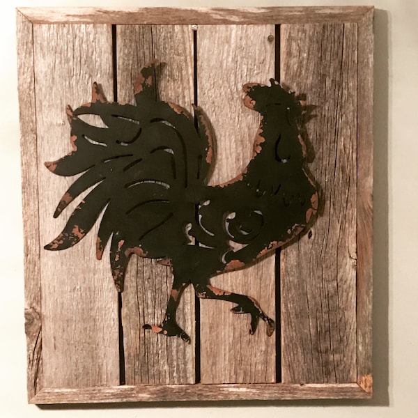 Rustic Rooster - Etsy