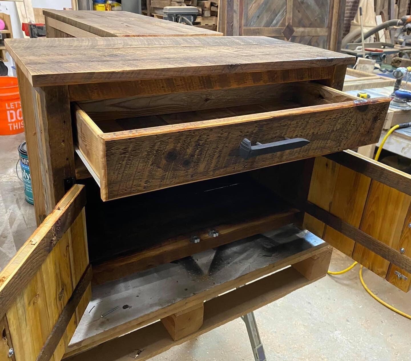 Reclaimed Barnwood Nightstand, Rustic Bedside Table, 30"h - Etsy
