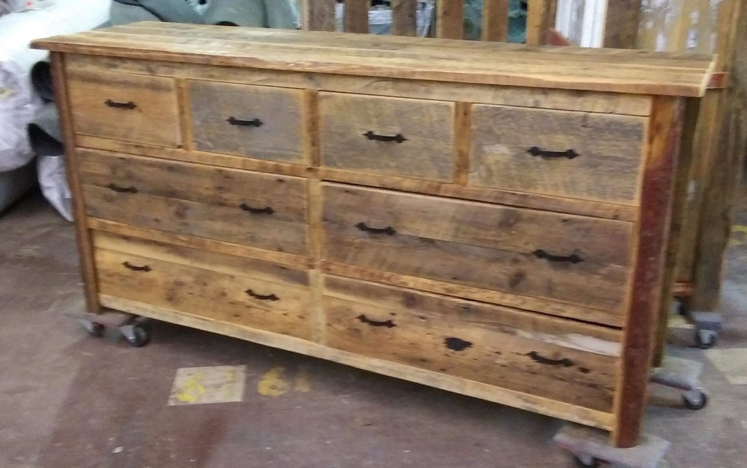 Reclaimed Rustic Barnwood Dresser, Reclaimed Distressed Rustic Barnwood ...