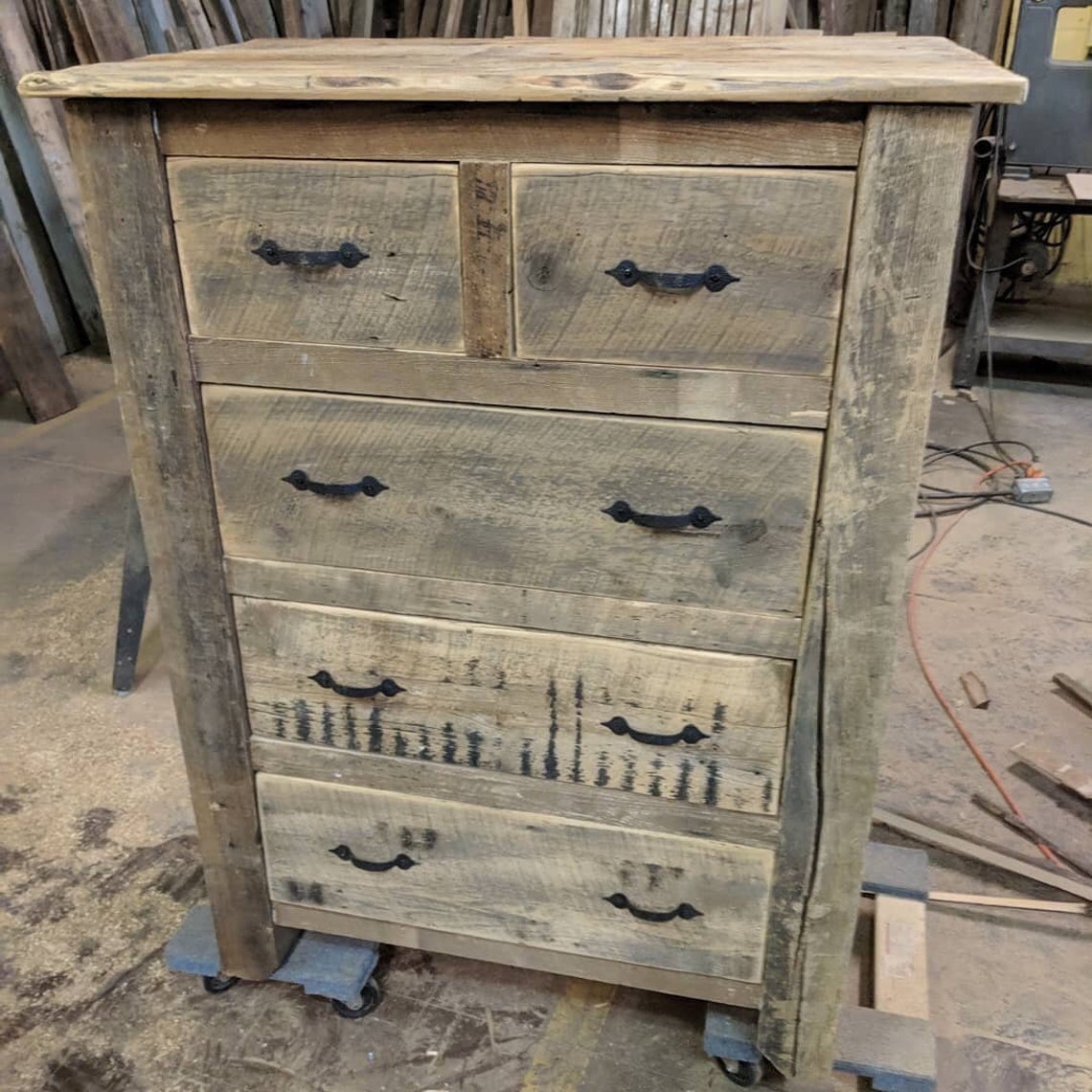 Reclaimed Rustic Barnwood Dresser Reclaimed Distressed Rustic | Etsy