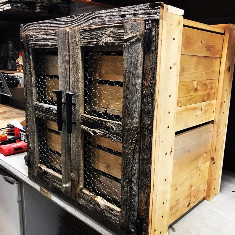 Reclaimed Rustic Barnwood Produce Cabinet Reclaimed Barnwood - Etsy