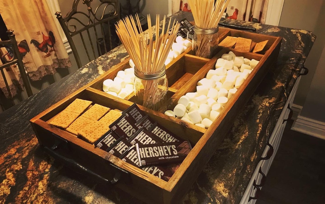 2 Tone Reclaimed Wood Smore Station Smore Board Smore - Etsy
