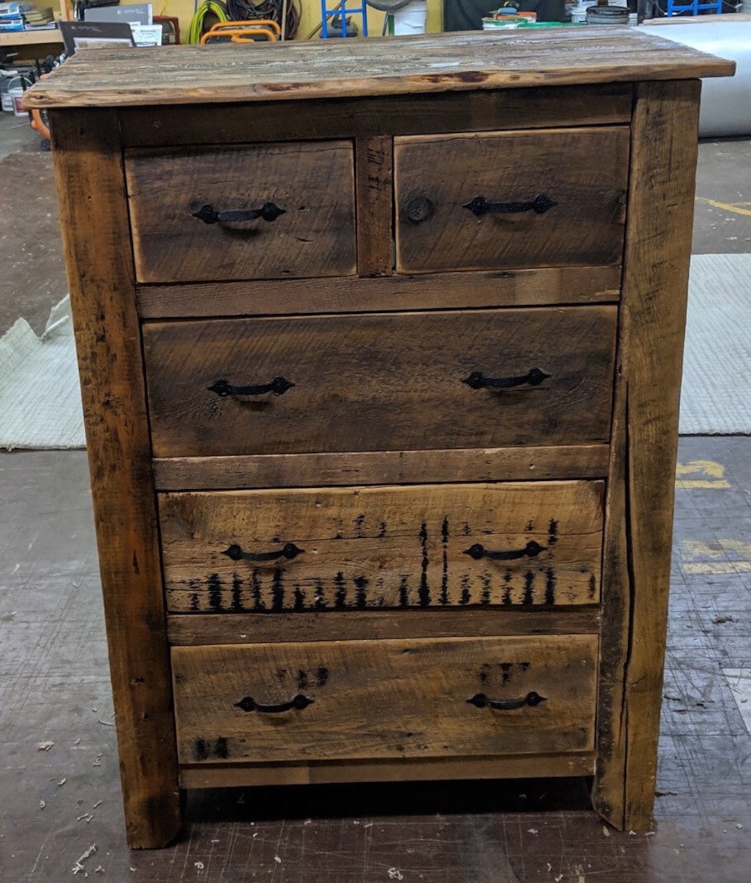 Reclaimed Rustic Barnwood Dresser, Reclaimed Distressed Rustic Barnwood ...