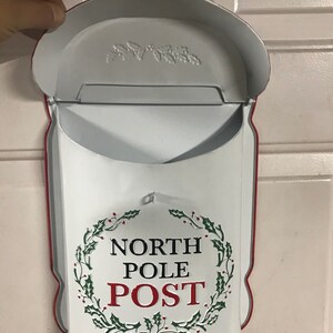 North Pole Post Box, Rustic Display Mailbox, Tin Display Mailbox ...