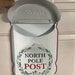 North Pole Post Box Rustic Display Mailbox Tin Display - Etsy