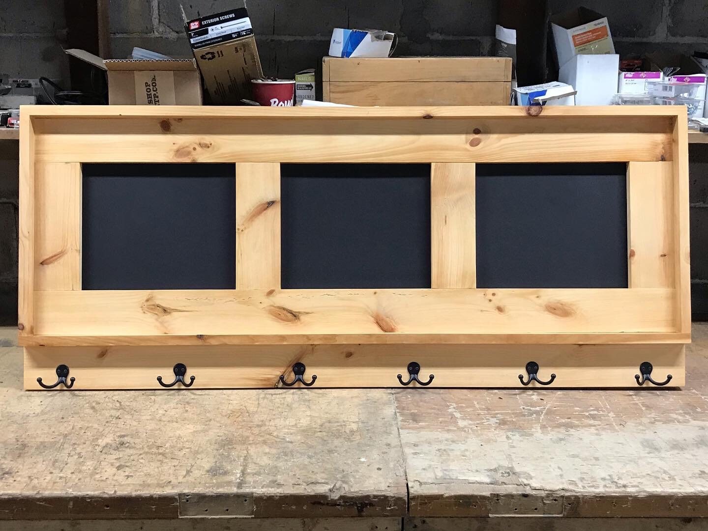 Rustic Picture Frame Coat Rack Reclaimed Wood Picture Frame | Etsy