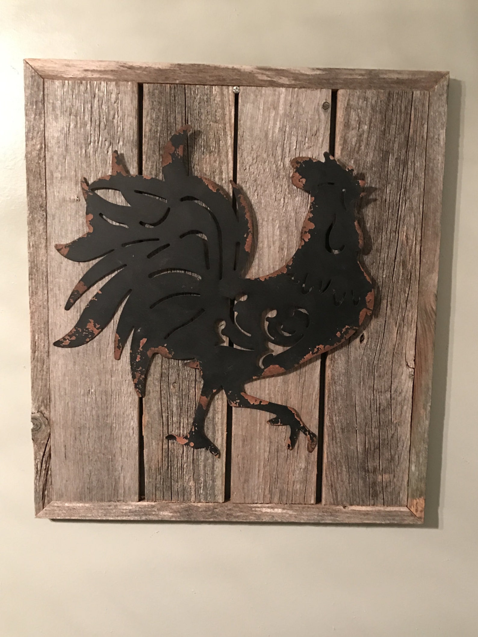 Rooster Decor, Tin Rooster, Rustic Decor, Rooster, Housewarming Gift ...