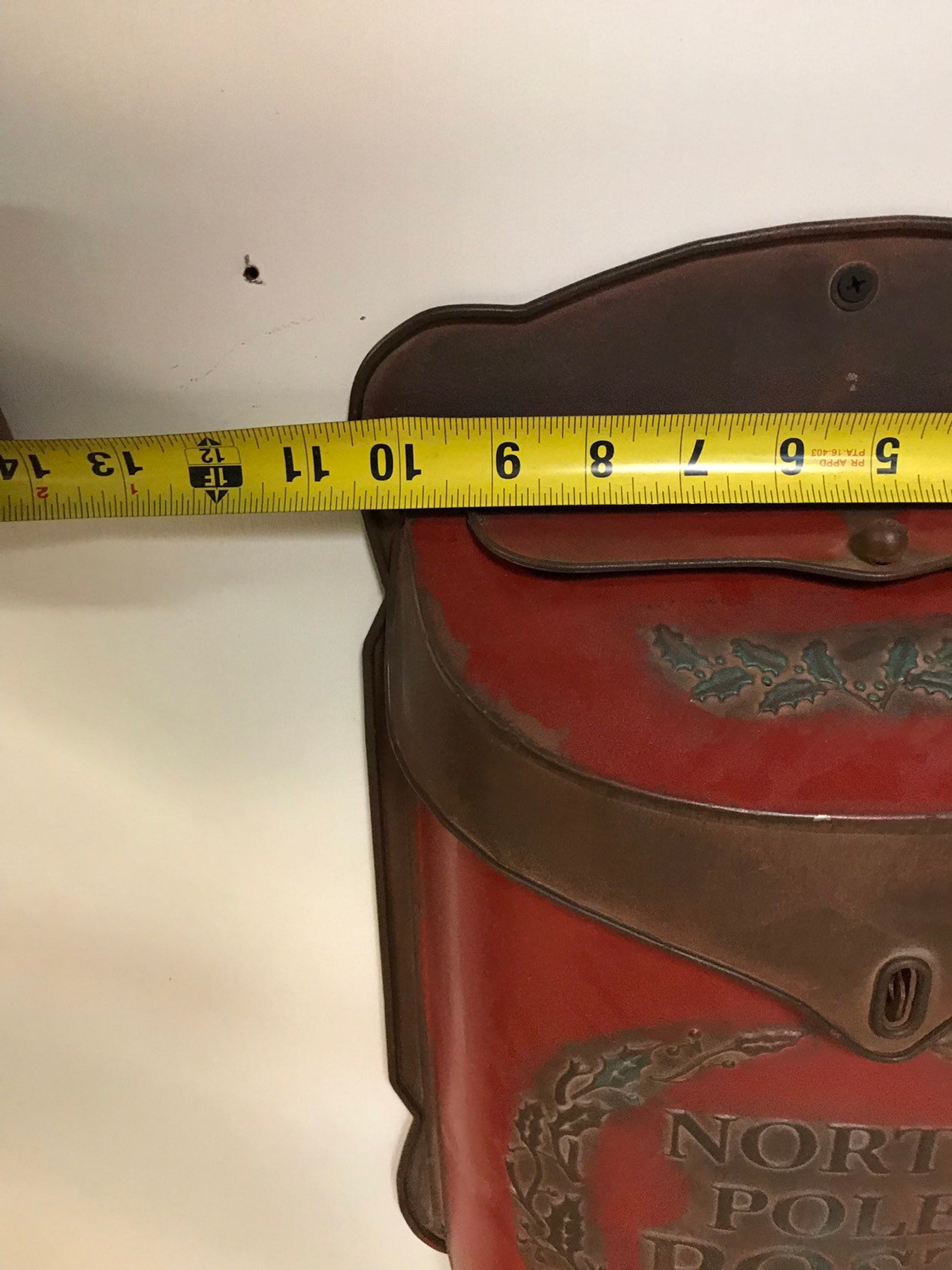 North Pole Post Box Rustic Display Mailbox Tin Display - Etsy