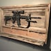Rustic Gun Rack W/ Ammo Storage, Reclaimed Wood Gun Rack, Railroad ...