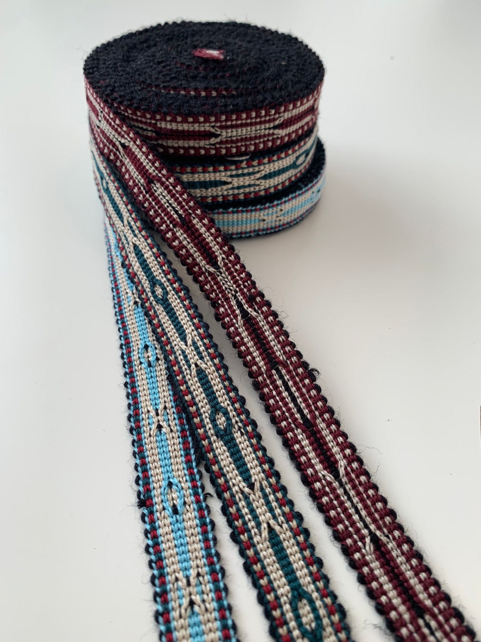 Set of 3 Hand Woven Ribbon Cotton Mix Colours Ribbon - Etsy UK