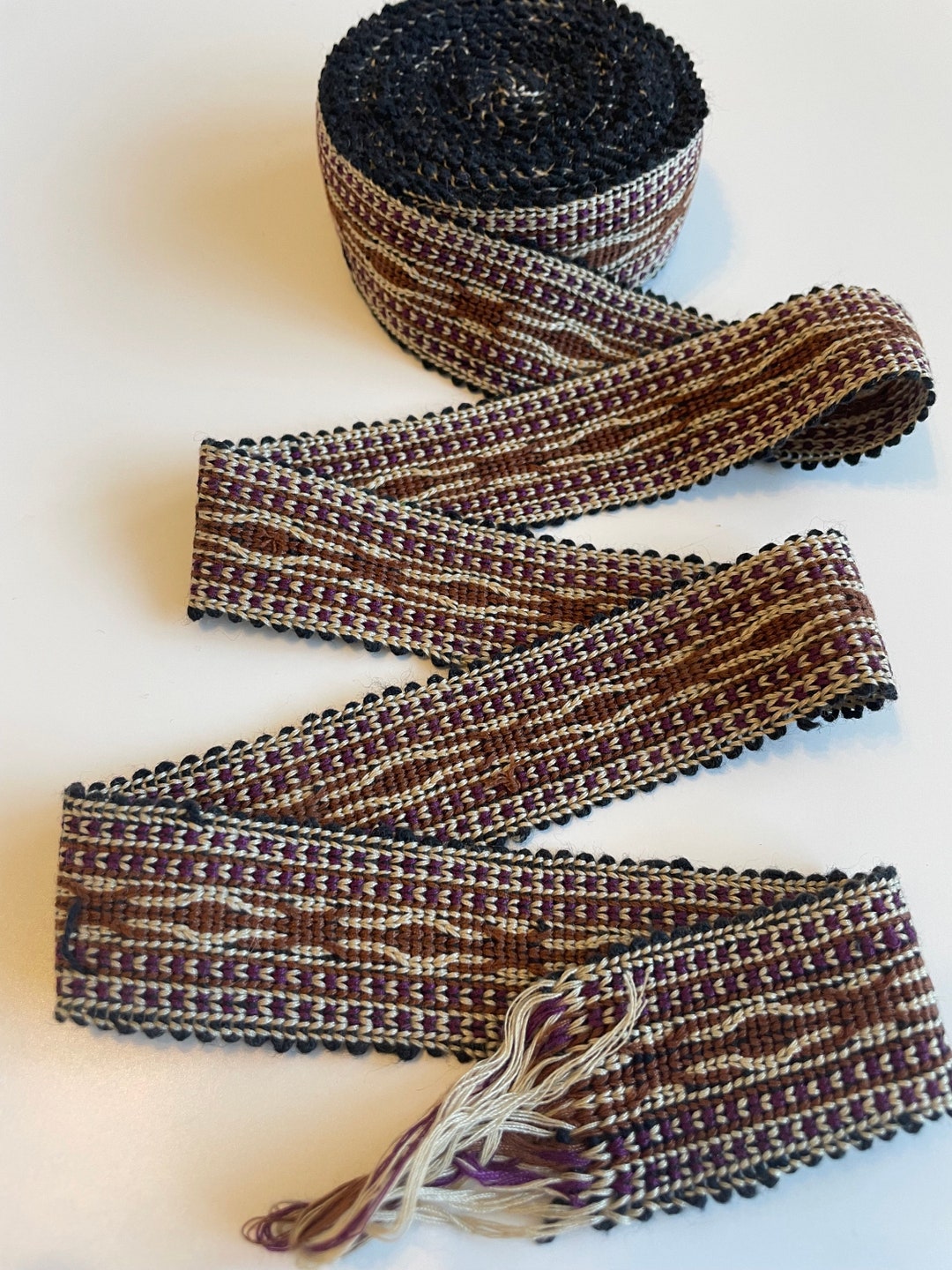 5 Meters of Cotton Hand Woven Trim, Ribbon, Trim Braid, Hand Woven ...