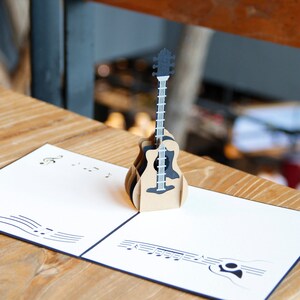 Acoustic Guitar Handmade 3D Pop up Card - Etsy