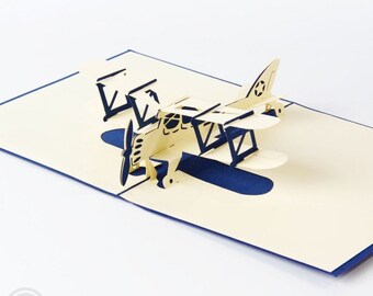 Airplane Handmade 3D Pop up Card | Etsy UK