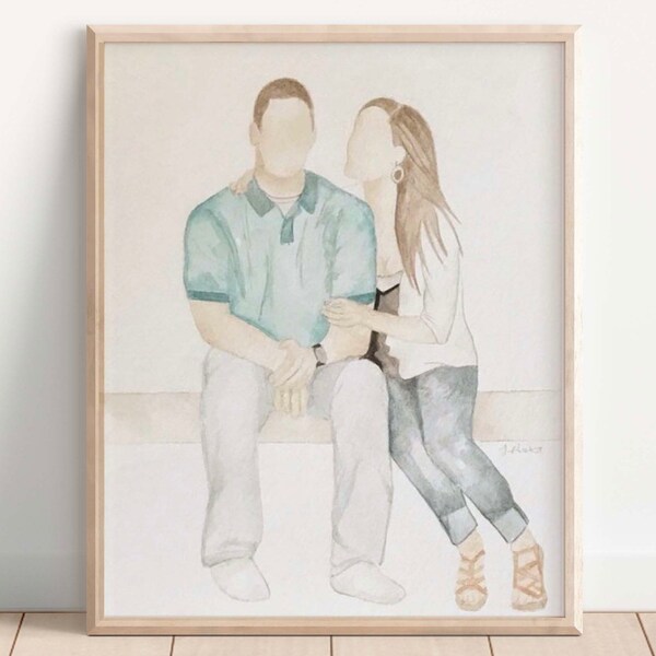 Faceless Watercolor Portrait - Etsy