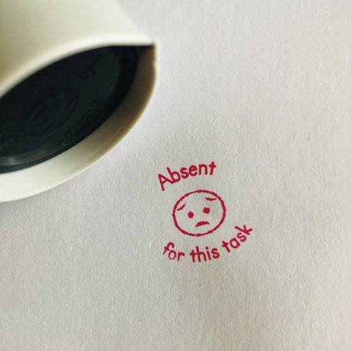 Absent Stamp - Etsy Australia