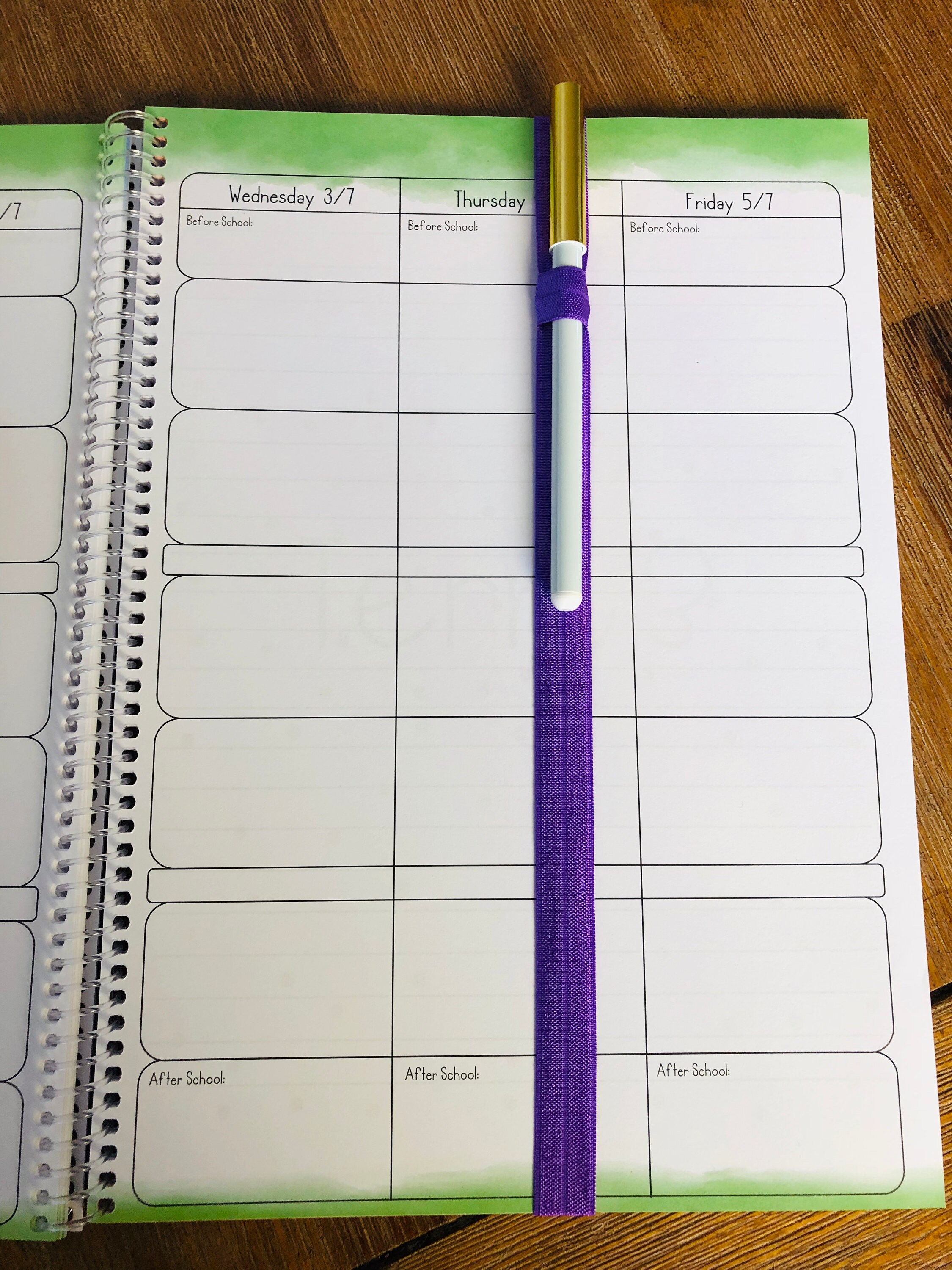 Planner Bookmark and Pen Loop - Etsy