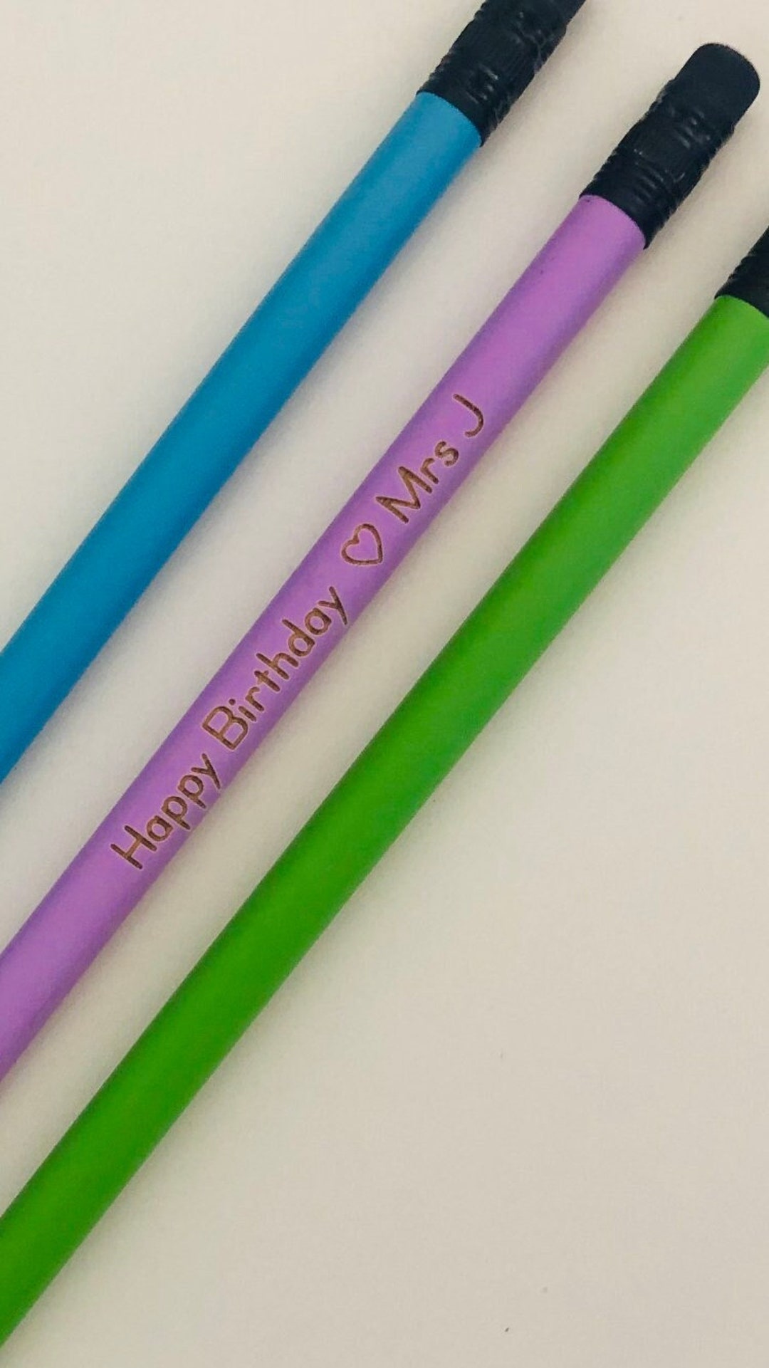 Engraved Pencil Happy Birthday Pencil Personalised Pencil - Etsy