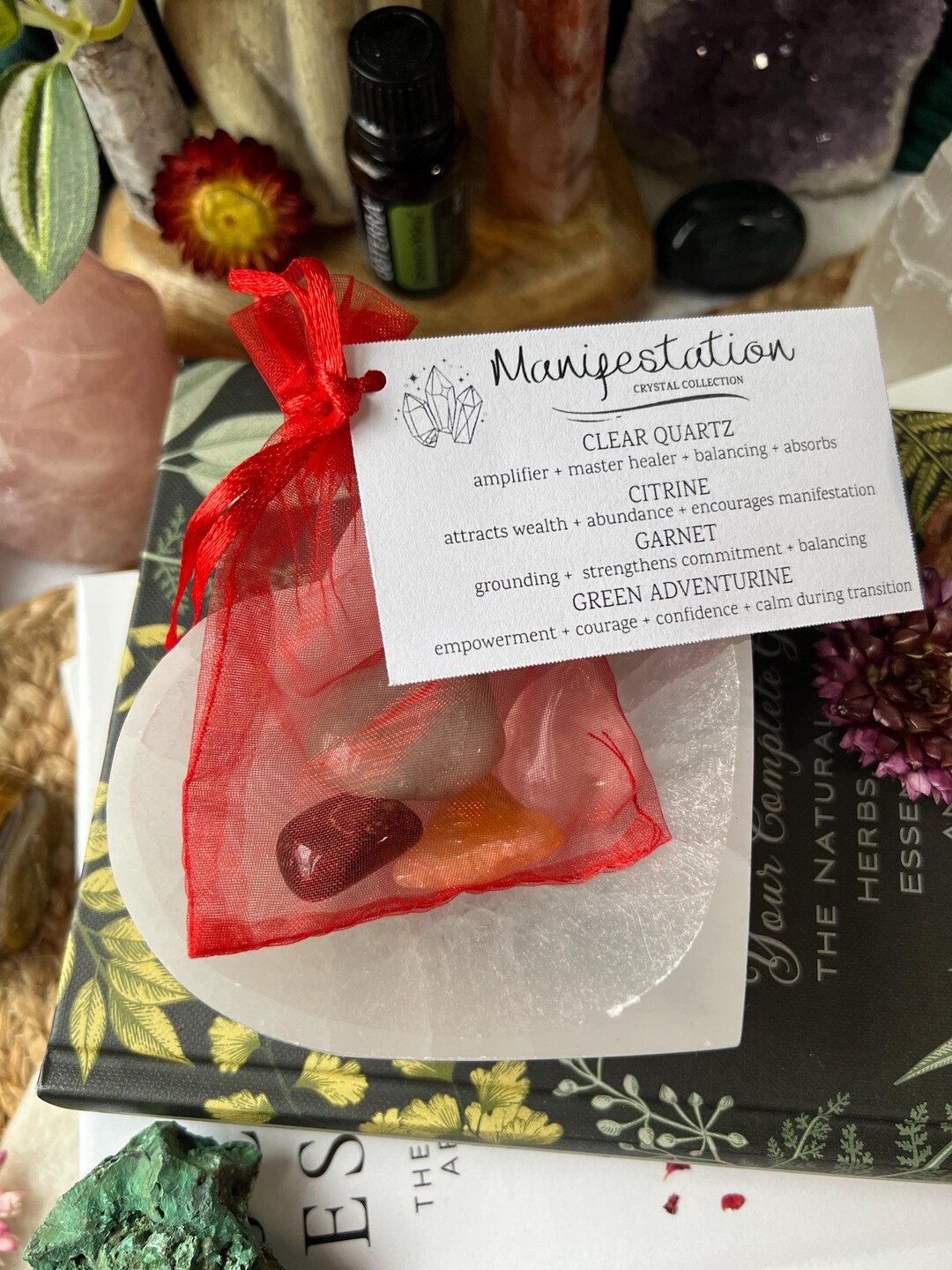 Crystal Gift Set, Manifest, Positive Energy, Attracting Happiness ...