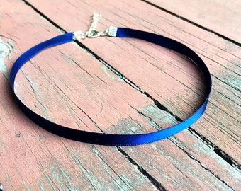 Navy blue choker | Etsy