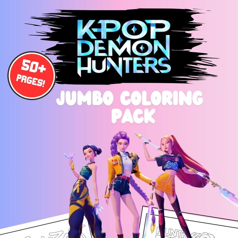Kpop Demon Hunters Coloring Sheets - Etsy
