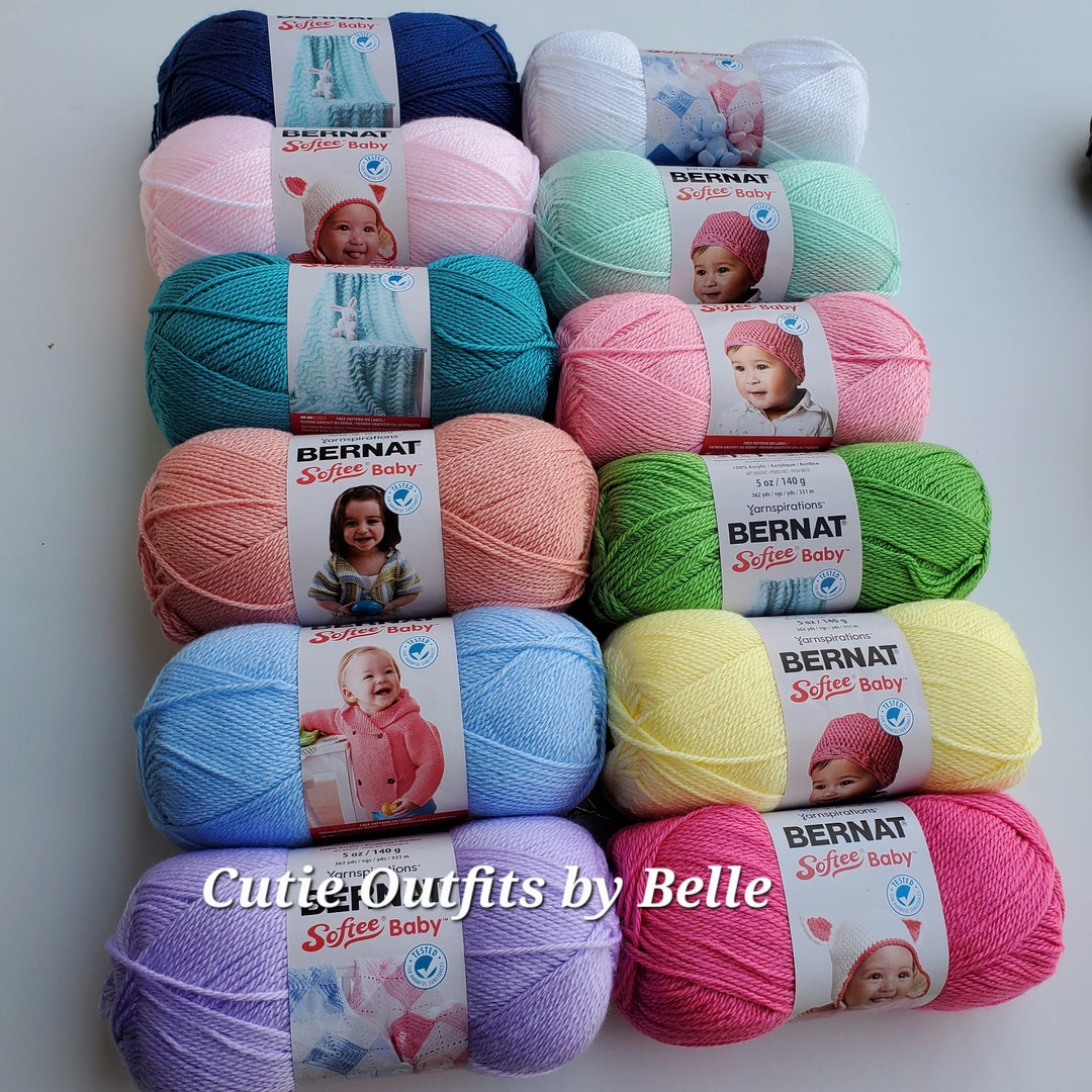 Bernat Softee Baby Yarn, 5oz/140g Light Weight Acrylic Yarn, Dk Yarn ...